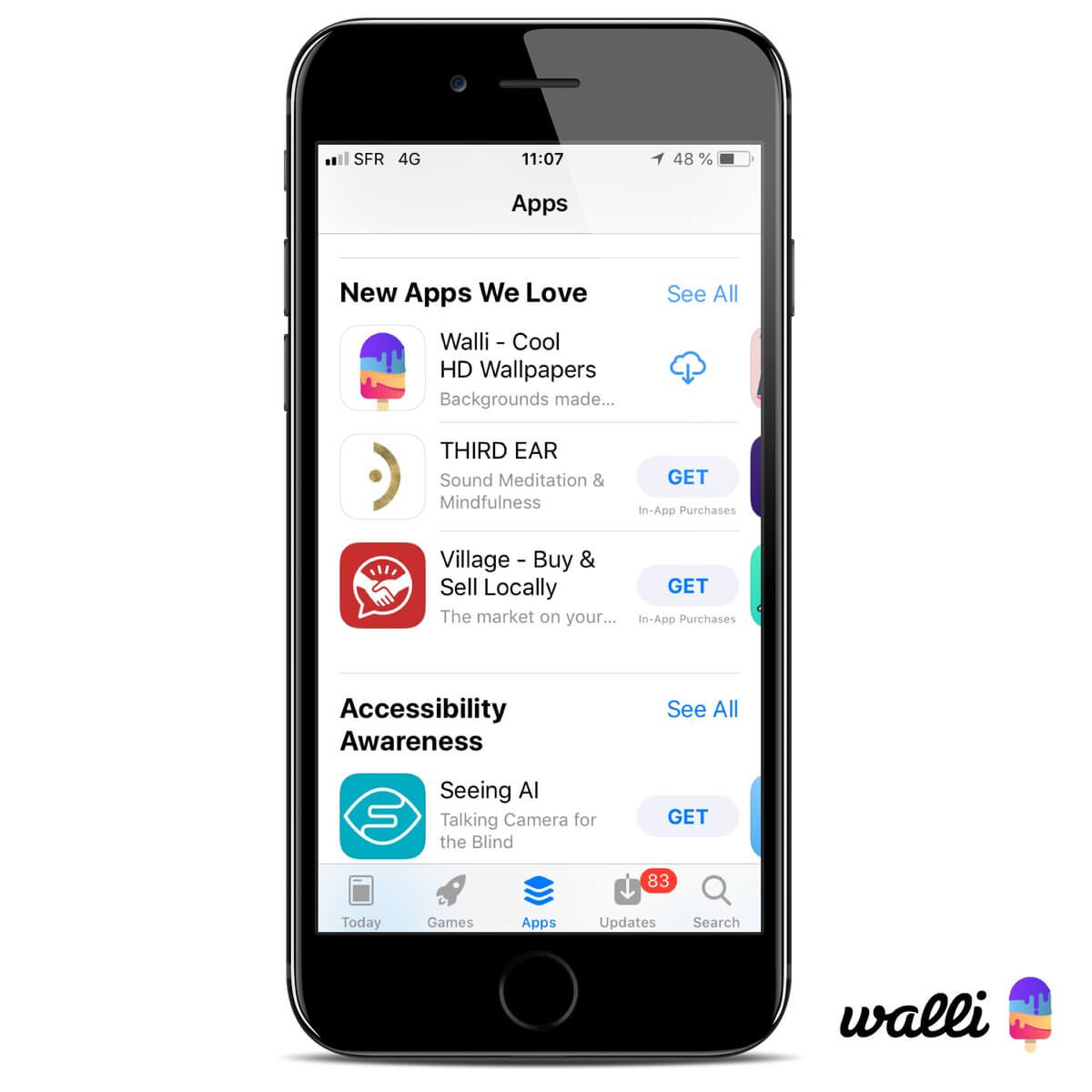 Walli is featured on the AppStore! | Walli